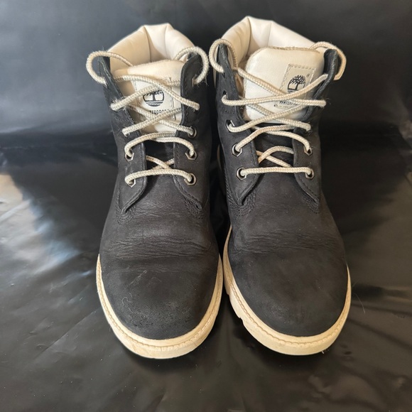 Timberland | Shoes | Timberland Girl Waterproof Black Leather Boots ...